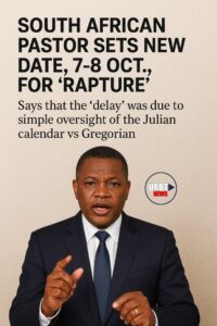 South African Pastor Sets New Rapture Date: Oct 7-8! - URBT News