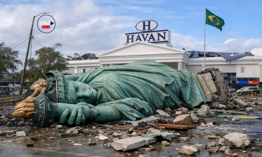 78-Foot Statue of Liberty Replica Collapses in Brazil After High Winds ...